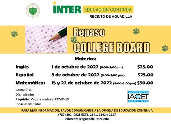 Universidad Interamericana de Puerto Rico – Recinto de Aguadilla ...